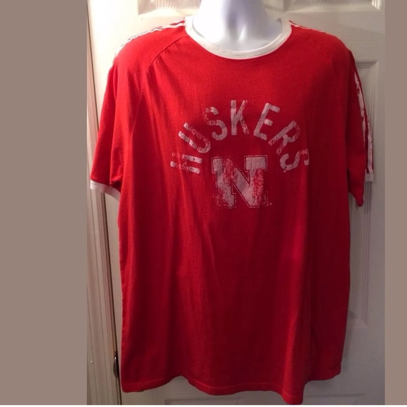 adidas | Shirts | Adidas Nebraska Corn Huskers Tshirt Football | Poshmark
